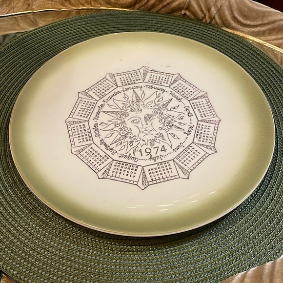 Vintage | Dining | Vintage 97s Astrology Calendar Plate Vintage Zodiac ...